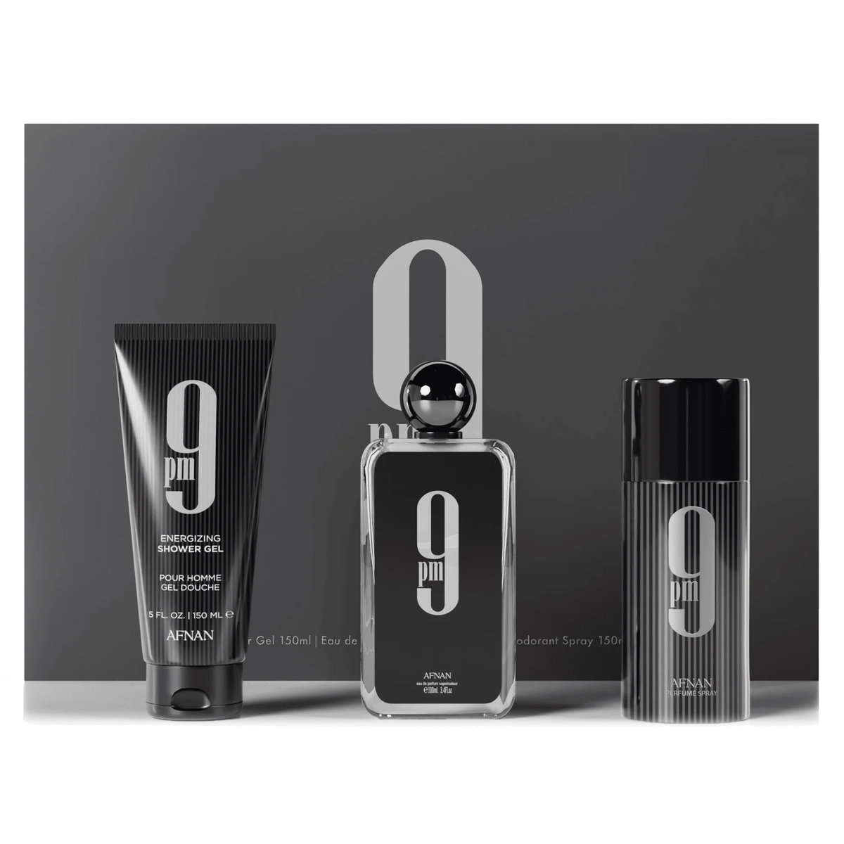 9pm by Afnan 100ml EDP 3 Piece Gift Set — Perfume NZ