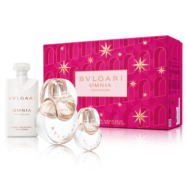Omnia Crystalline by Bvlgari 100ml EDT 3 Piece Gift Set | Perfume NZ