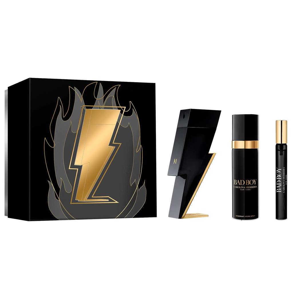 Bad Boy by Carolina Herrera 100ml EDT 3 Piece Gift Set | Perfume NZ