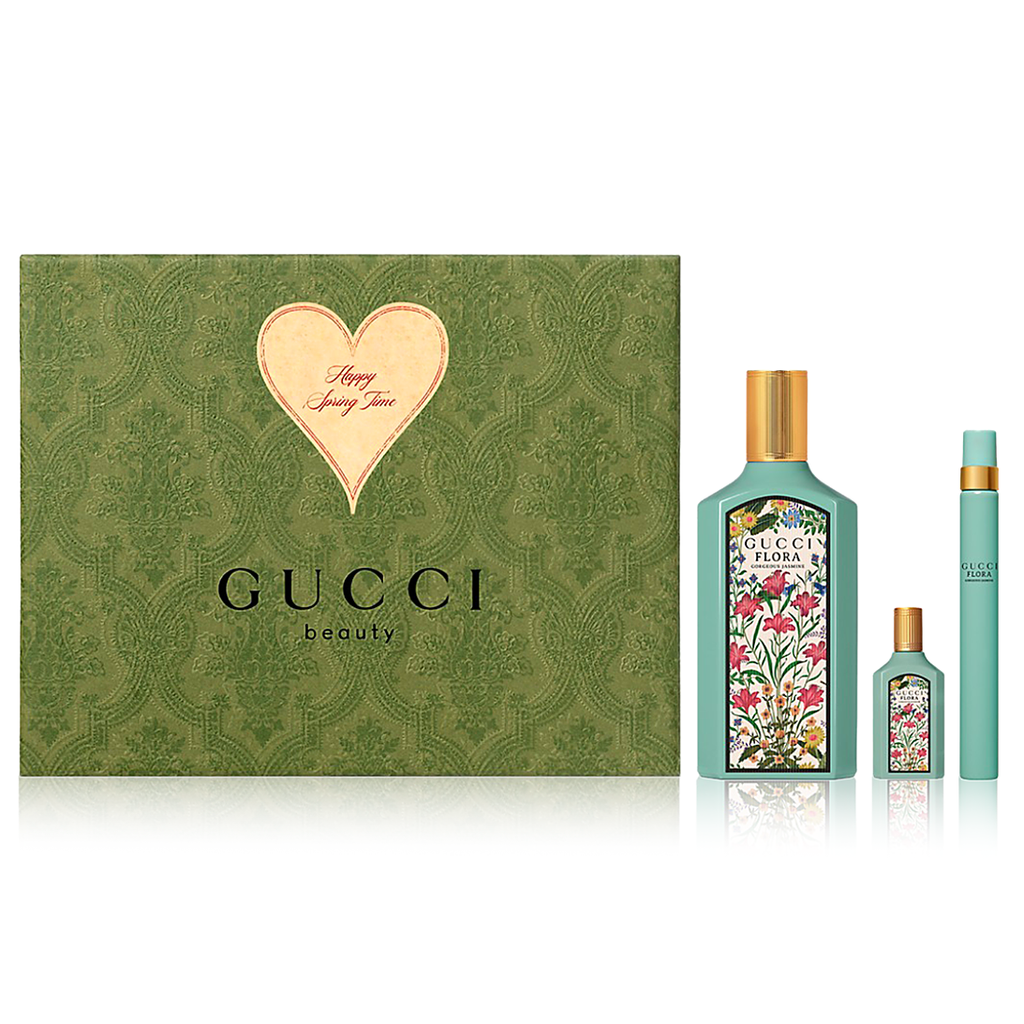Gucci Flora Gorgeous Jasmine 100ml EDP 3pc Gift Set | Perfume NZ