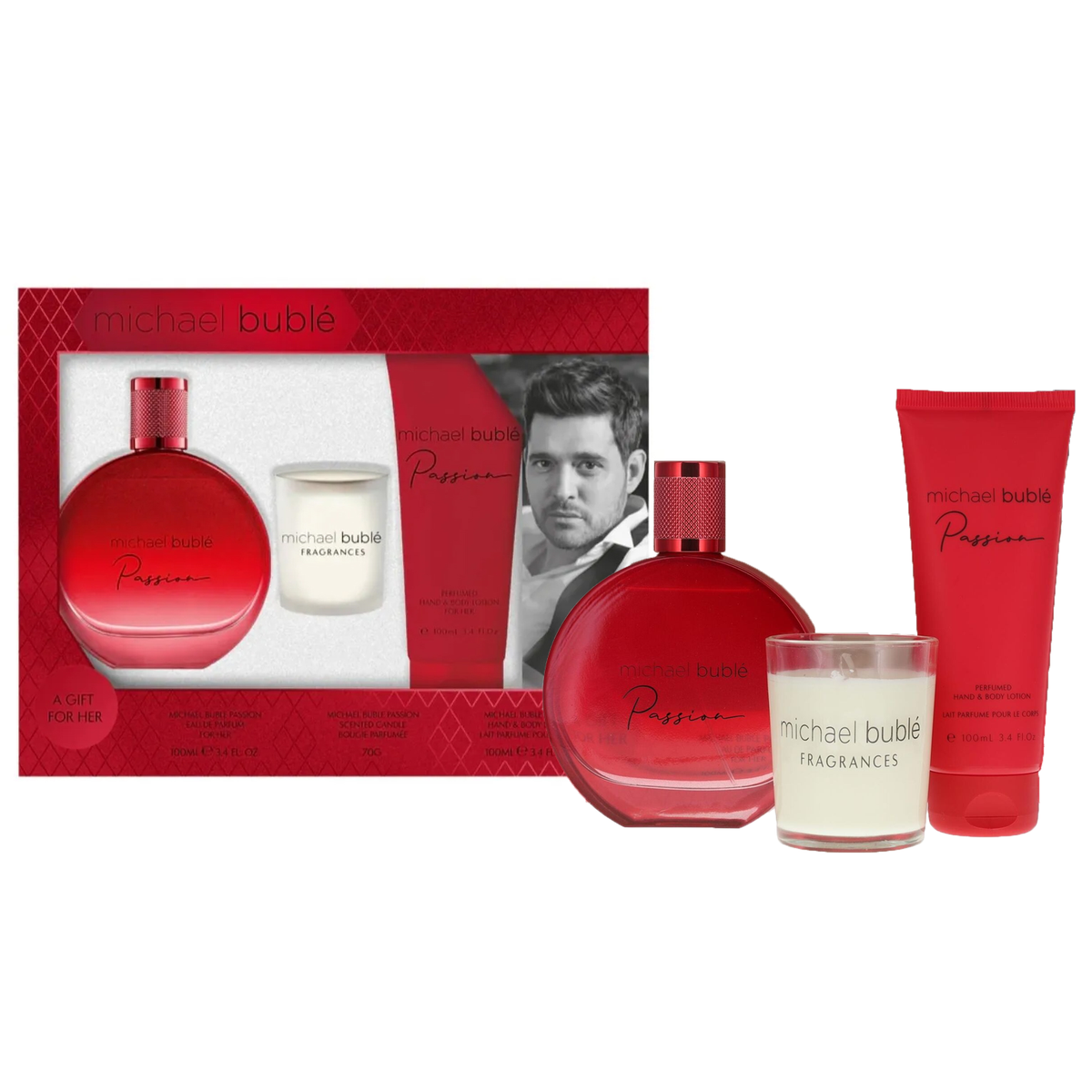 Passion by Michael Buble 100ml EDP 3 Piece Gift Set — Perfume NZ
