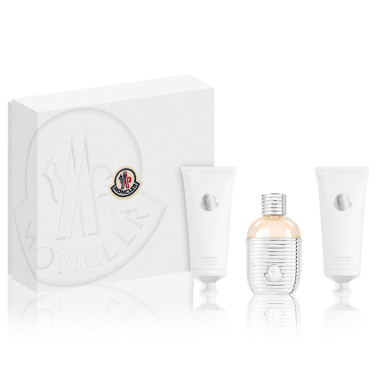 Moncler Pour Femme by Moncler 100ml EDP 3 Piece Gift Set — Perfume NZ