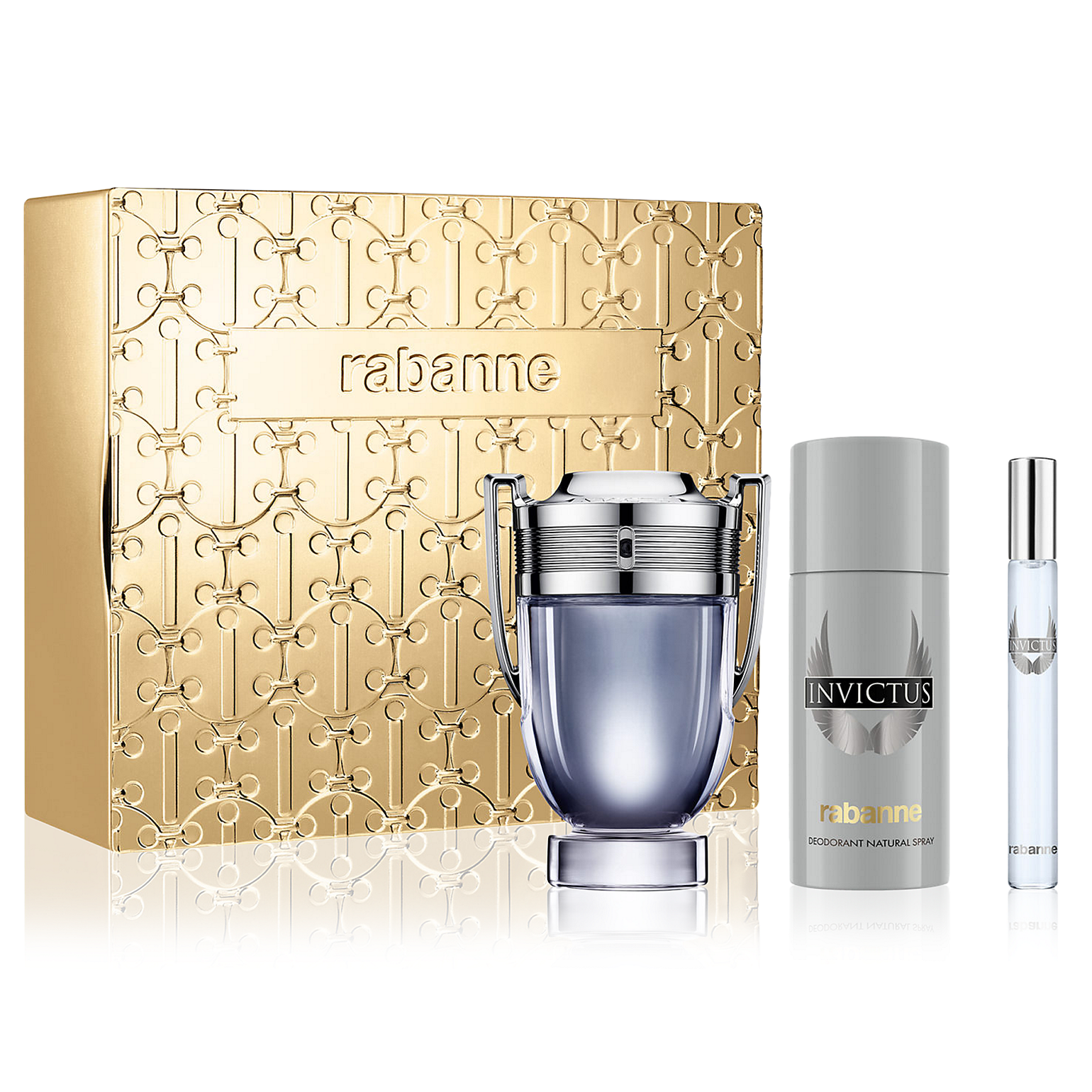 Invictus by Paco Rabanne 100ml EDT 3 Piece Gift Set — Perfume NZ
