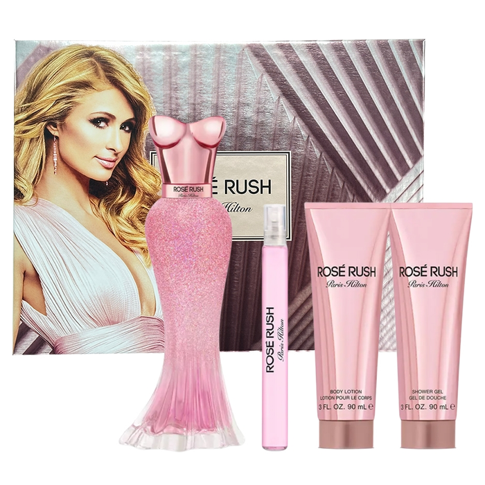 Rose Rush by Paris Hilton 100ml EDP 4 Piece Gift Set — Perfume NZ