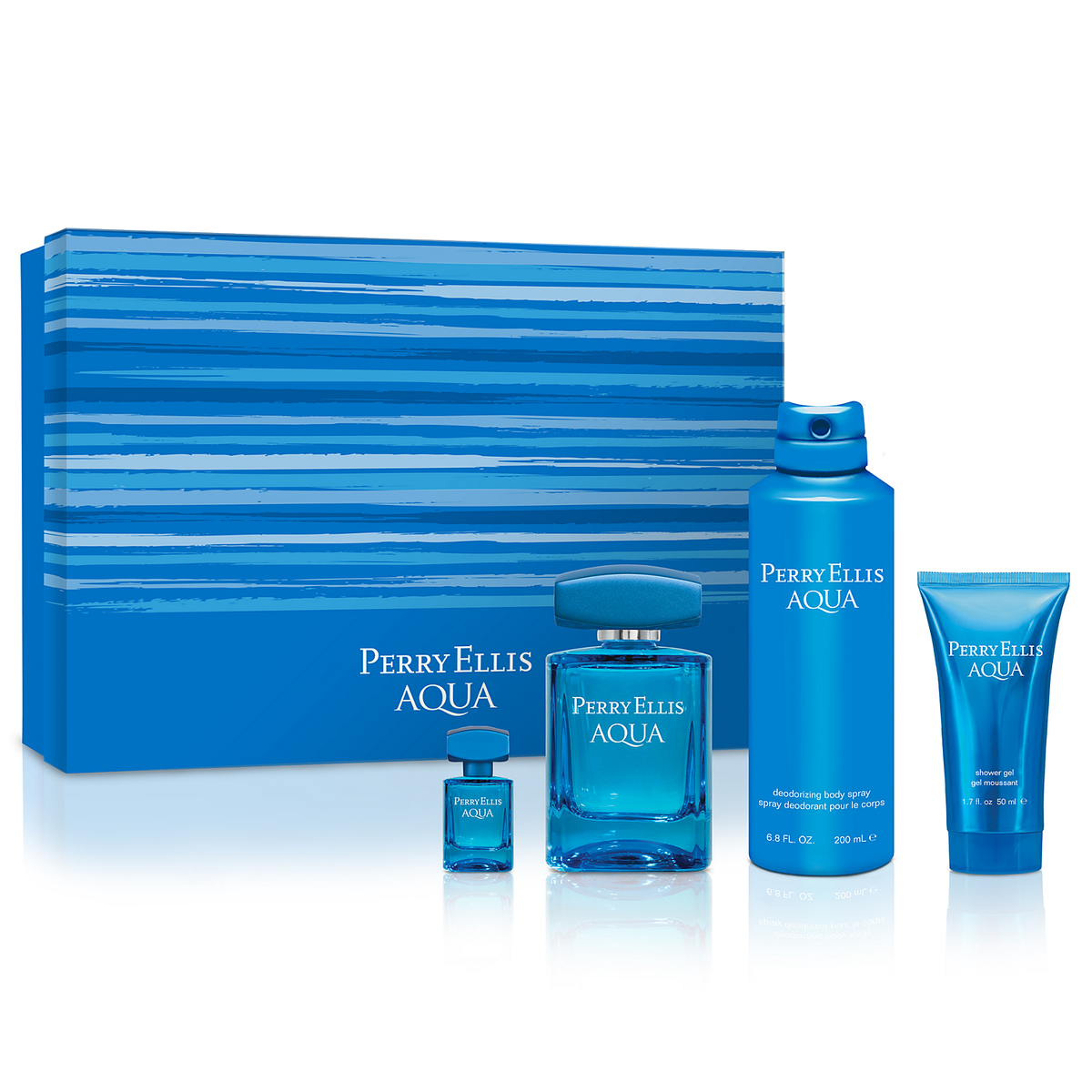 Aqua by Perry Ellis 100ml EDT 4 Piece Gift Set — Perfume NZ