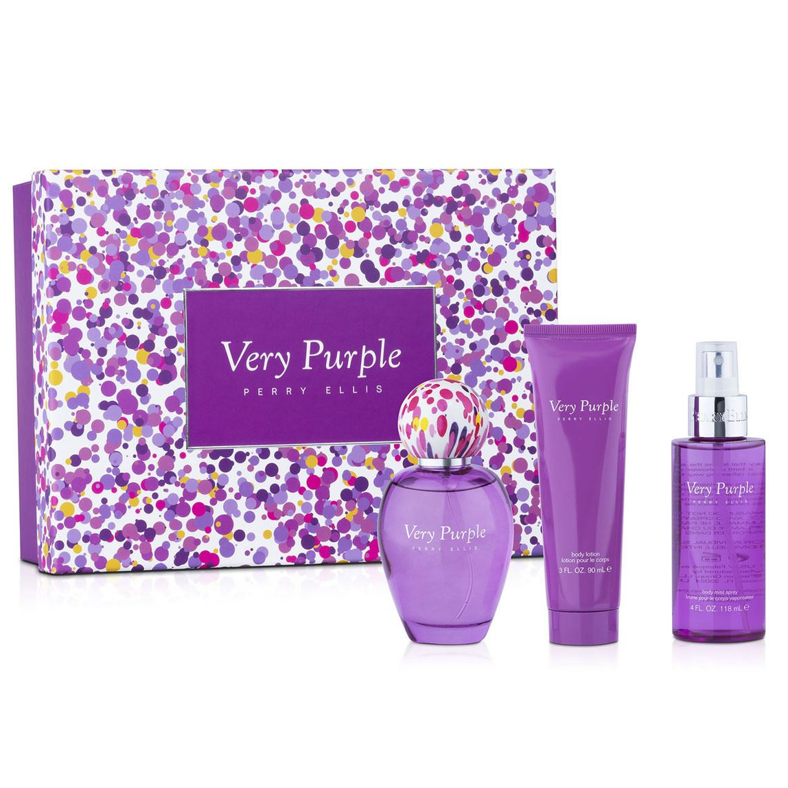 Very Purple by Perry Ellis 100ml EDP 3 Piece Gift Set — Perfume NZ