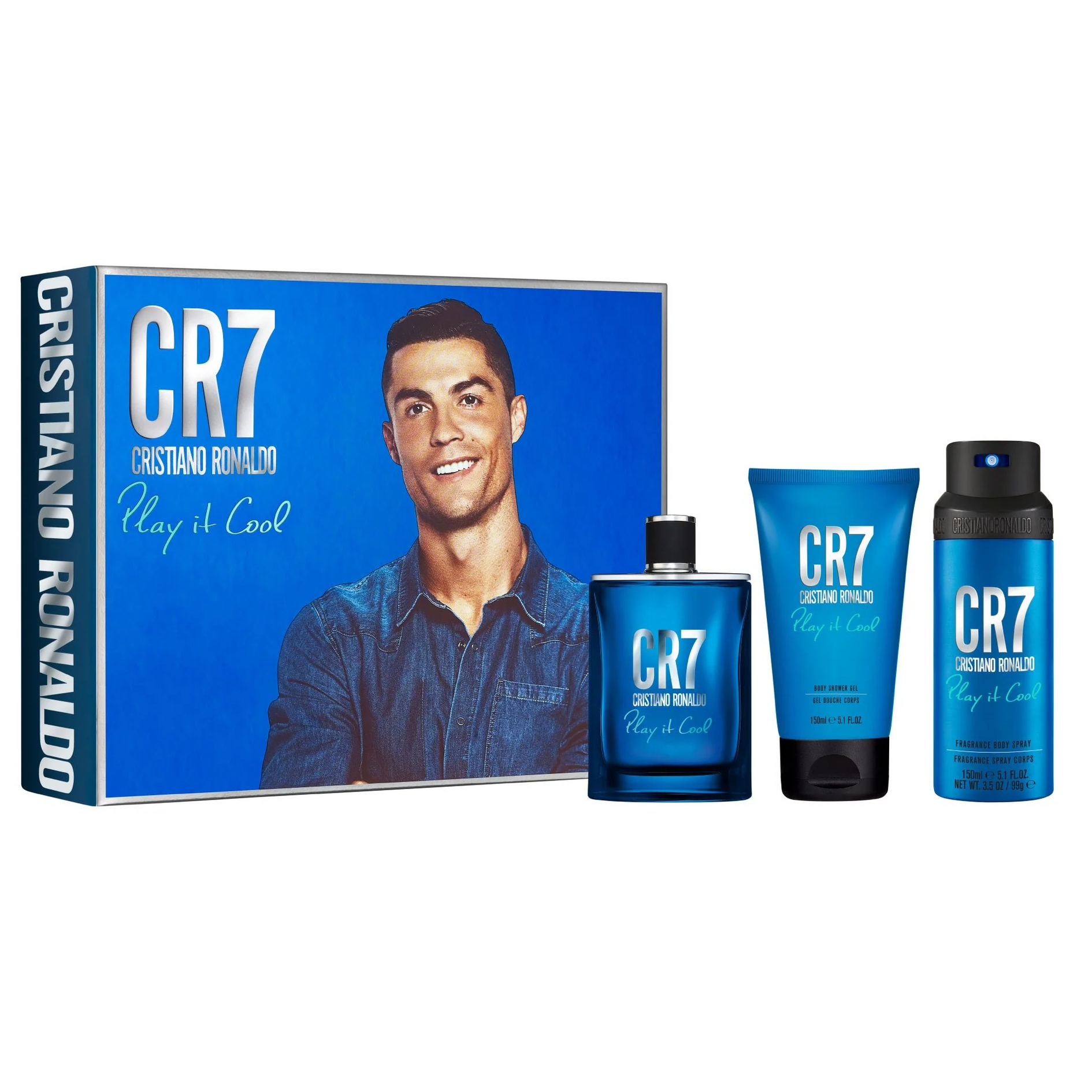 CR7 Play It Cool by Cristiano Ronaldo 100ml EDT 3pc Gift Set — Perfume NZ