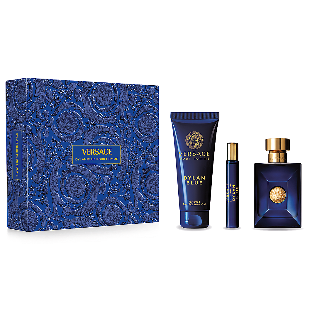 Dylan Blue Pour Homme by Versace 100ml EDT 3pc Gift Set — Perfume NZ