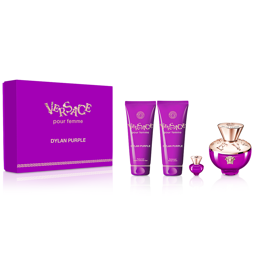 Dylan Purple Pour Femme by Versace 100ml EDP 4 Piece Gift Set | Perfume NZ