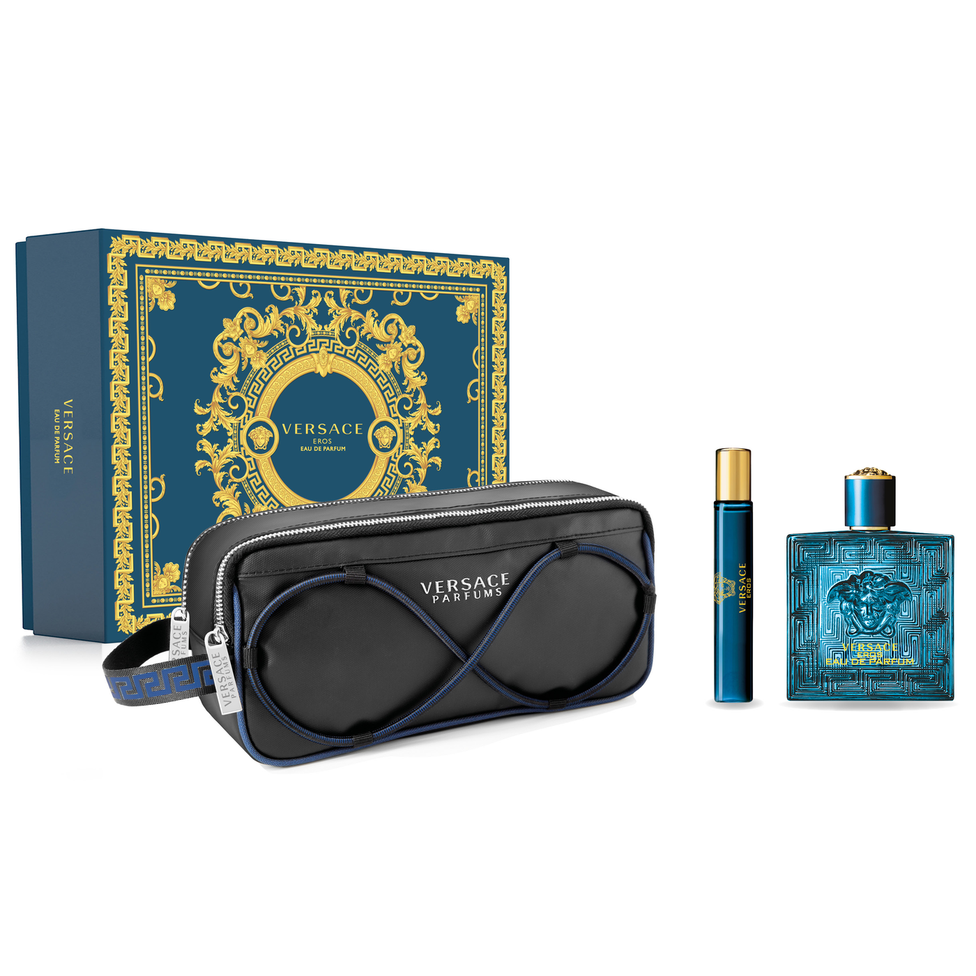 Versace Eros by Versace 100ml EDP 3 Piece Gift Set for Men — Perfume NZ