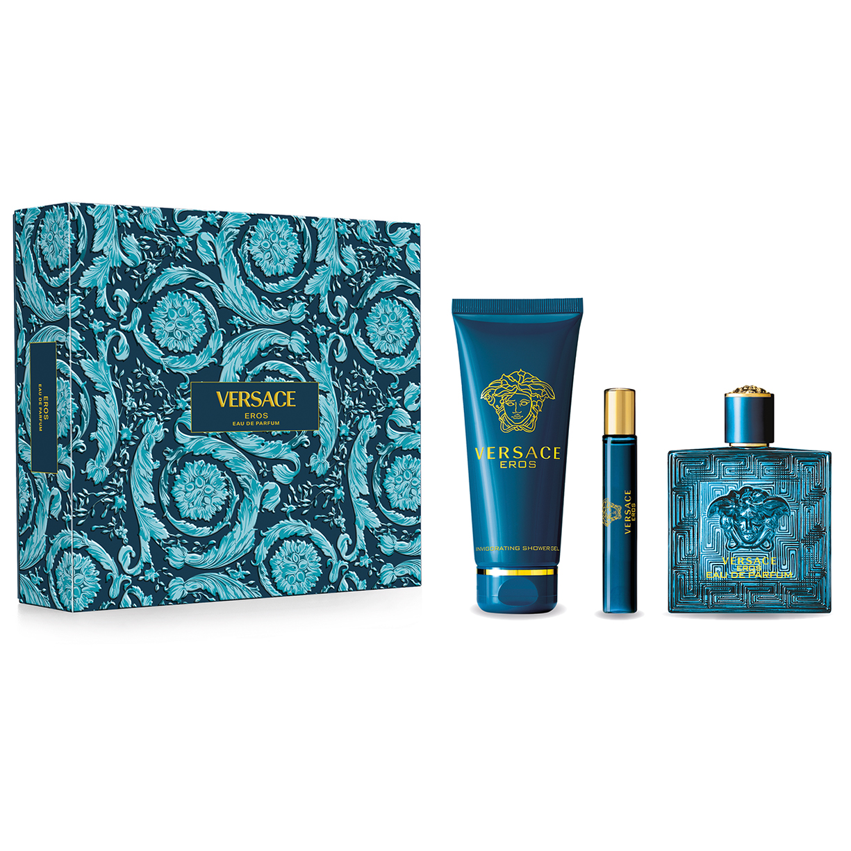 Versace Eros by Versace 100ml EDP 3 Piece Gift Set for Men — Perfume NZ