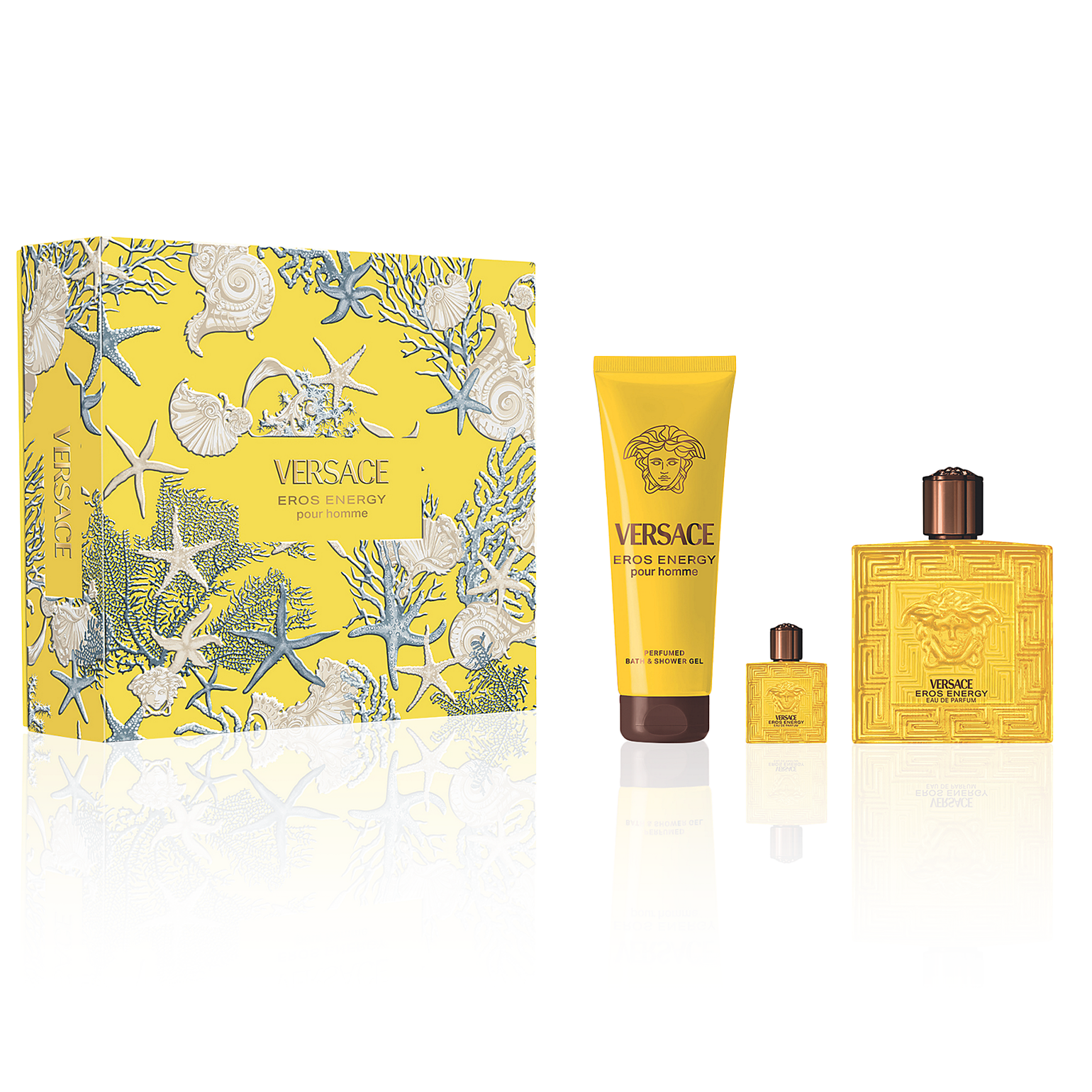 Eros Energy by Versace 100ml EDP 3 Piece Gift Set — Perfume NZ