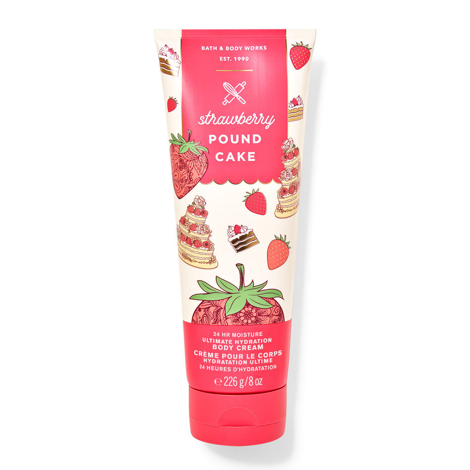 Strawberry Pound Cake by Bath & Body Works 226g Ultimate Hydration Body ...