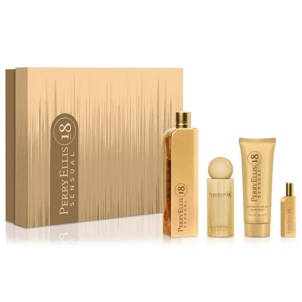 18 Sensual by Perry Ellis 100ml EDP 4 Piece Gift Set | Perfume NZ