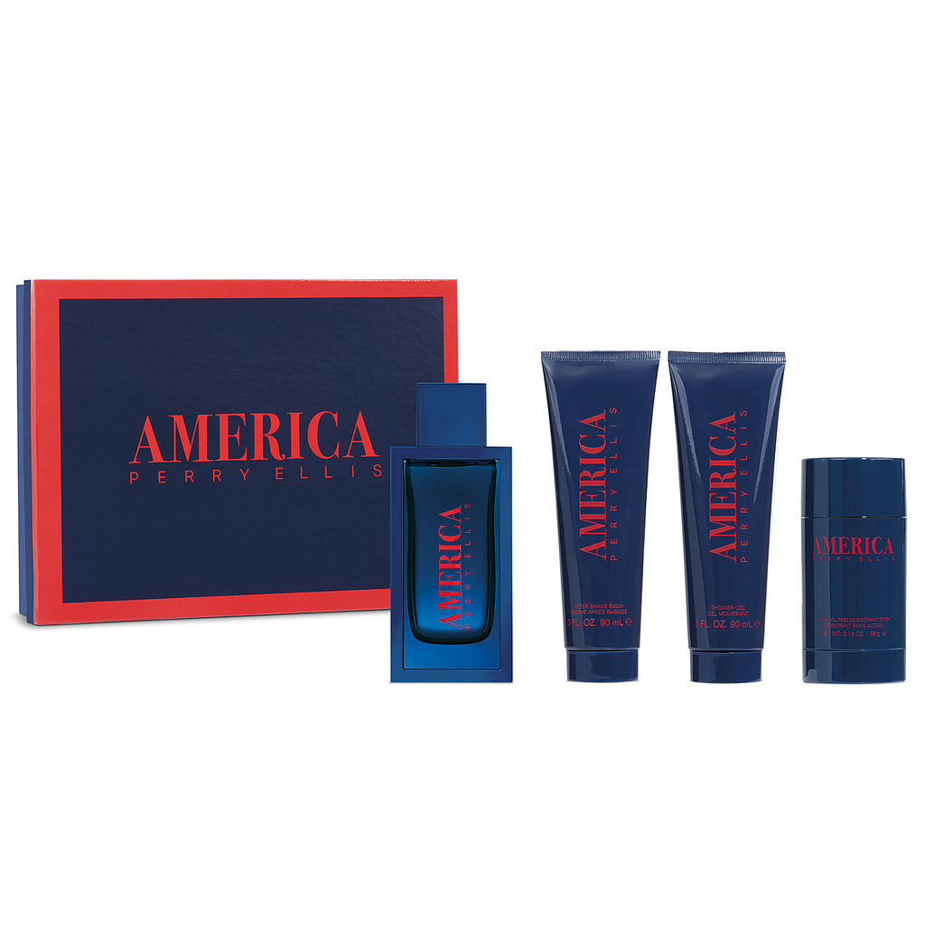 America by Perry Ellis 100ml EDT 4 Piece Gift Set | Perfume NZ